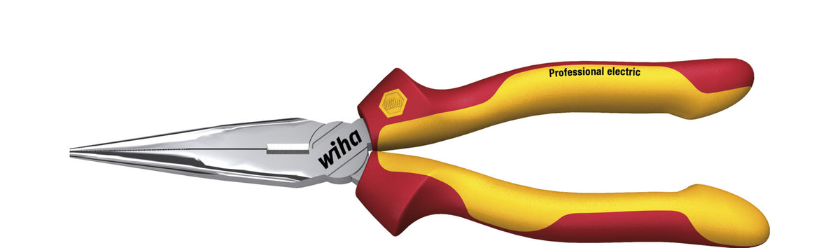 Wiha 26720 6.5"絕緣鍍鉻尖咀鉗 – 達成電子五金量具有限公司